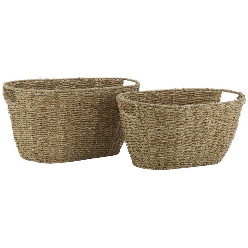 Basket and storage basket in wicker and rattan